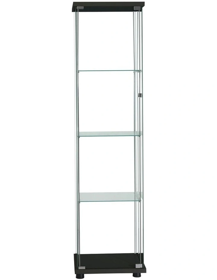 Stacked Glass Display Storage Cabinet 164cm With 4 Tier in Black | MYER