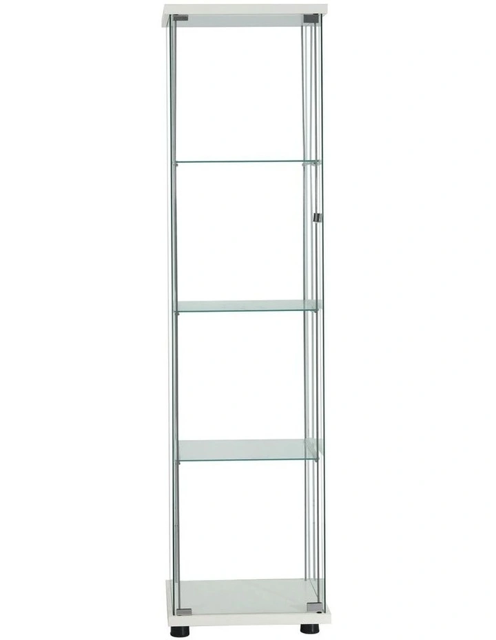 Stacked 4 Tier Tempered Glass Display Cabinet with Lockable Magnetic ...