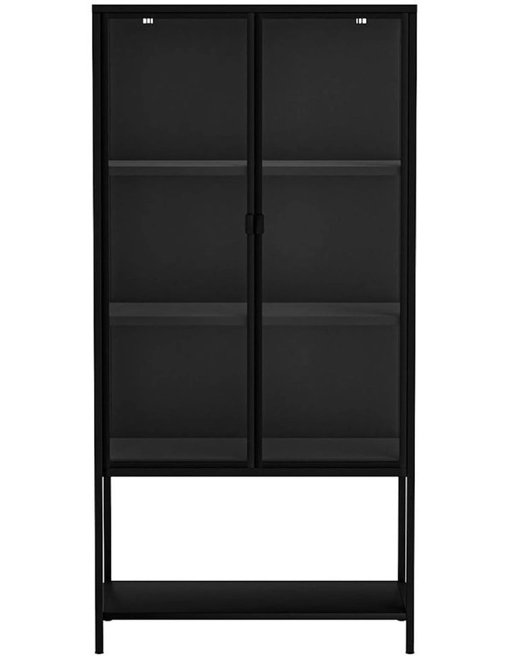 Stacked Tempered Glass Display Cabinet Tier 4 in Black | MYER
