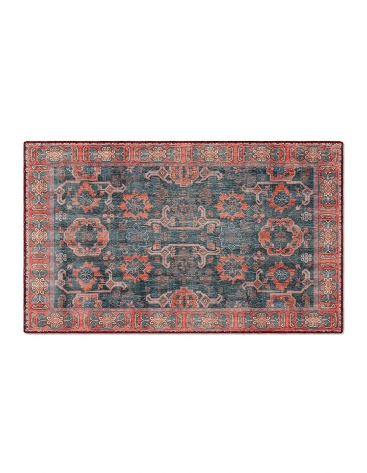 Double Rugs Journey Rouge Washable Chenille Area Rug in Red | MYER