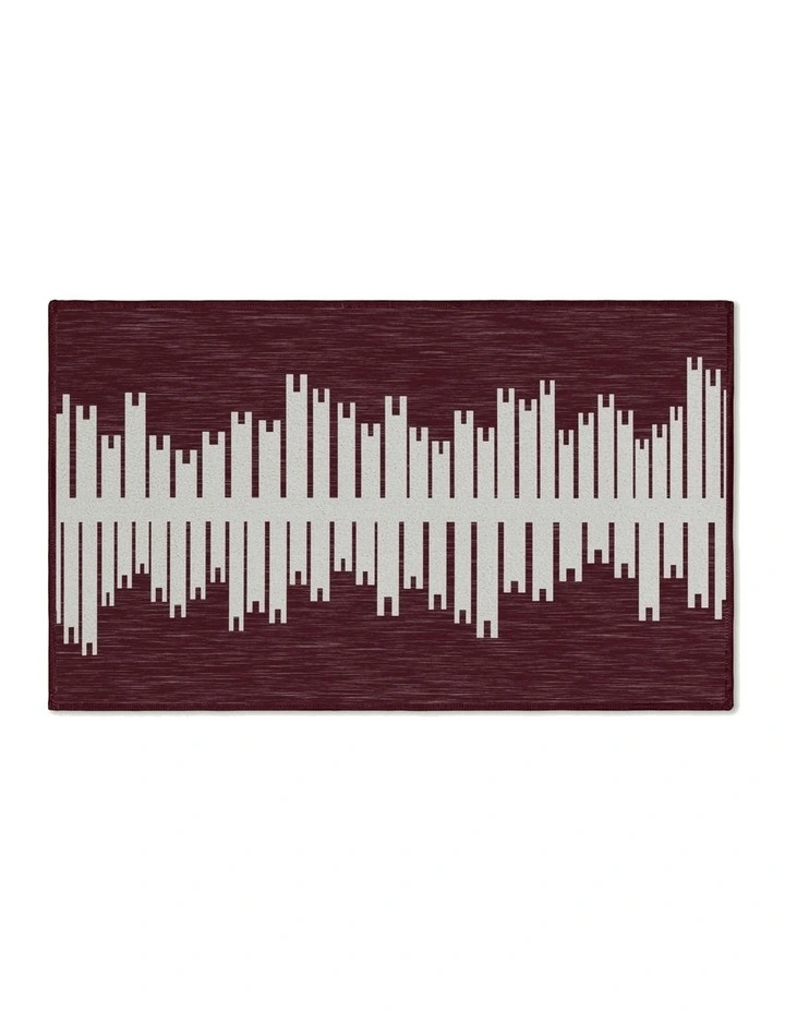 Double Rugs Washable Chenille Area Rug in Burgundy | MYER