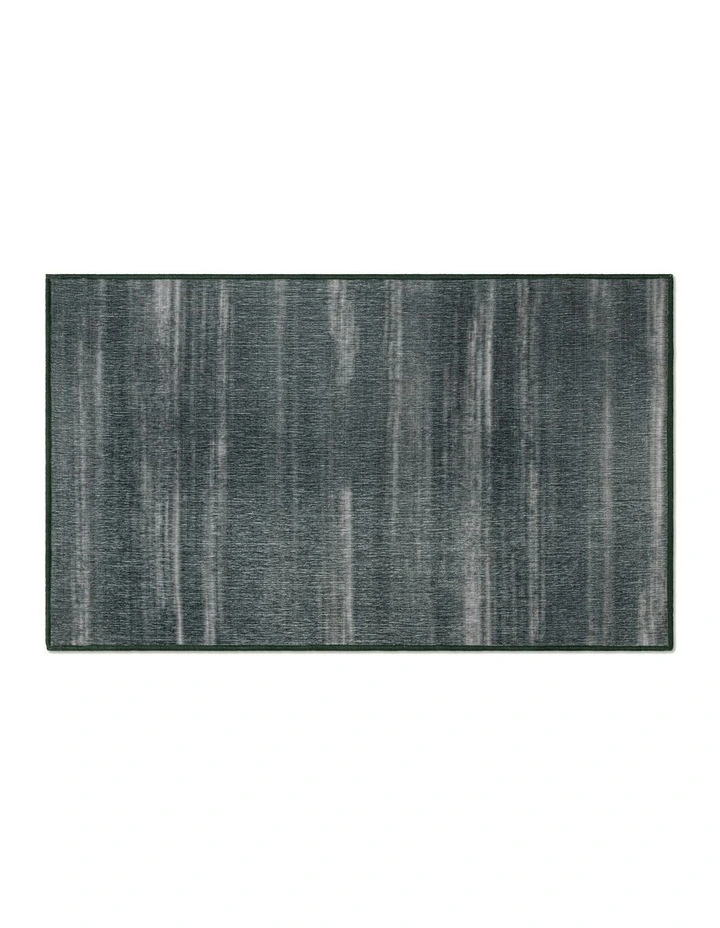 Double Rugs Shake Washable Chenille Area Rug in Black | MYER