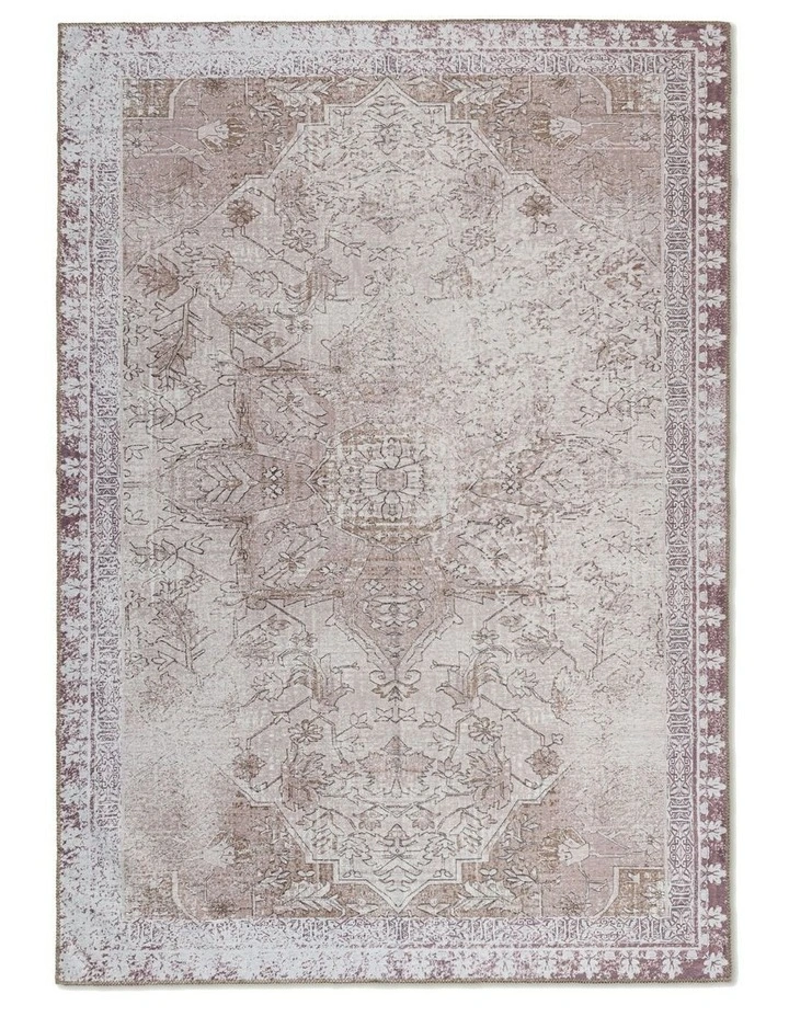 Double Rugs Sweet Neutral Washable Chenille Area Rug in Natural | MYER