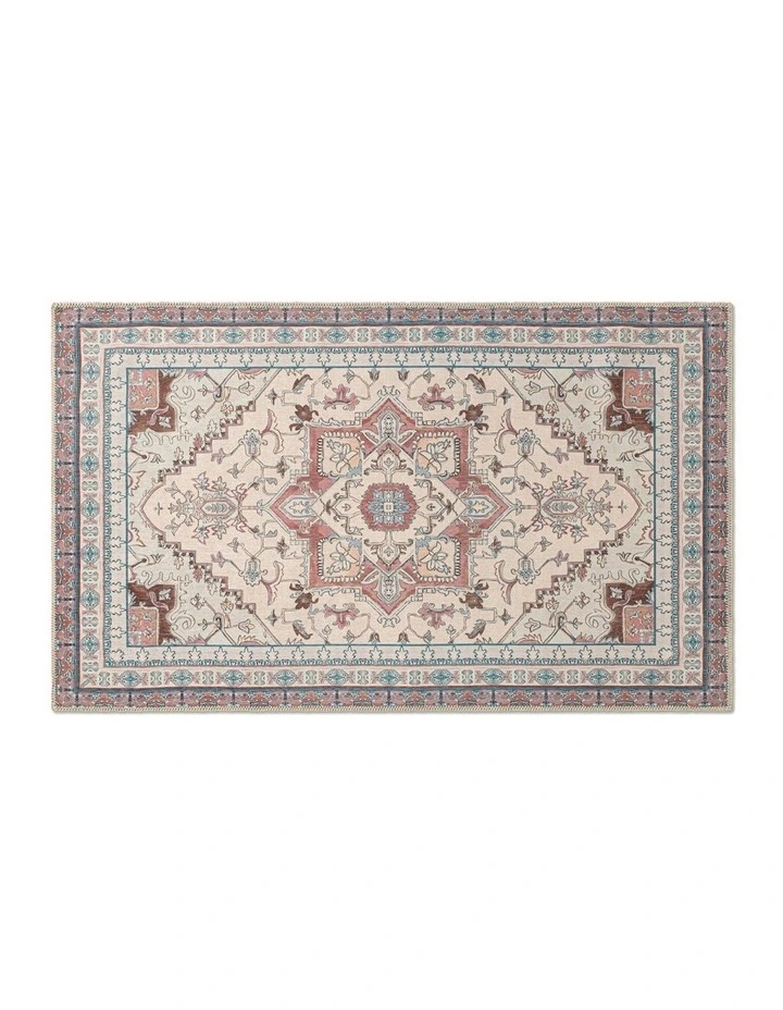 Double Rugs Tradition Washable Chenille Area Rug in Cream | MYER