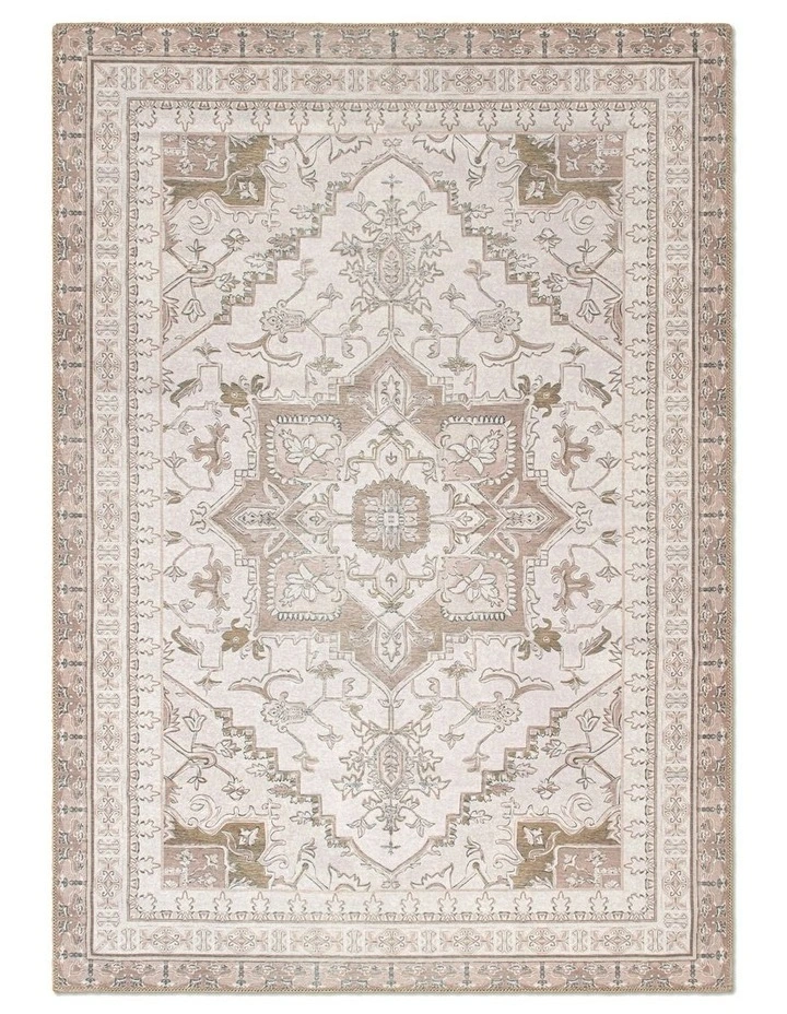 Double Rugs Tradition Washable Chenille Area Rug in Neutral | MYER