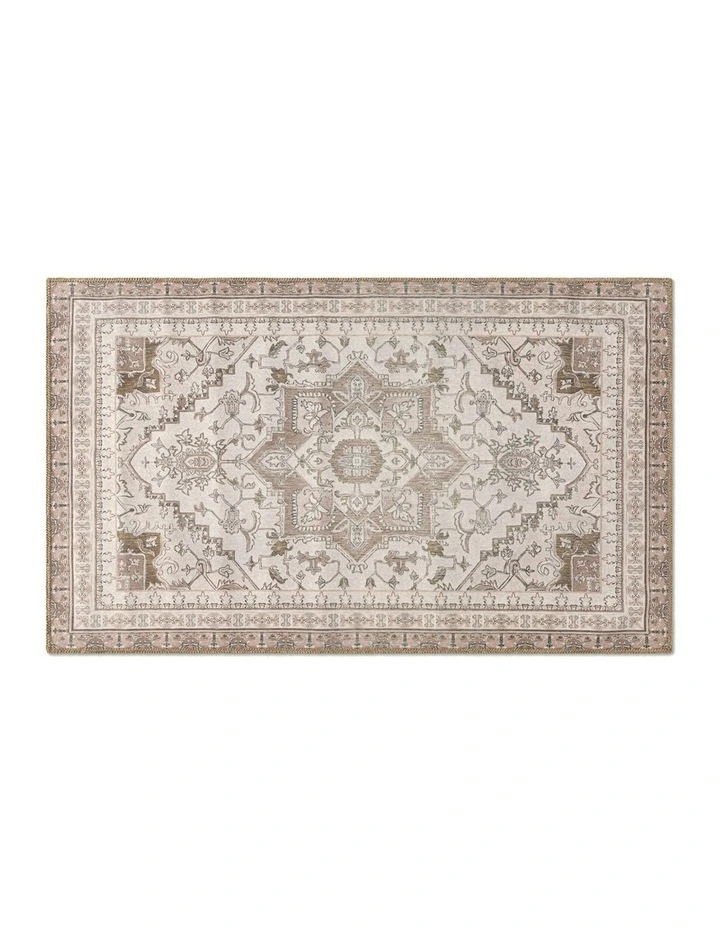 Double Rugs Tradition Washable Chenille Area Rug in Neutral | MYER
