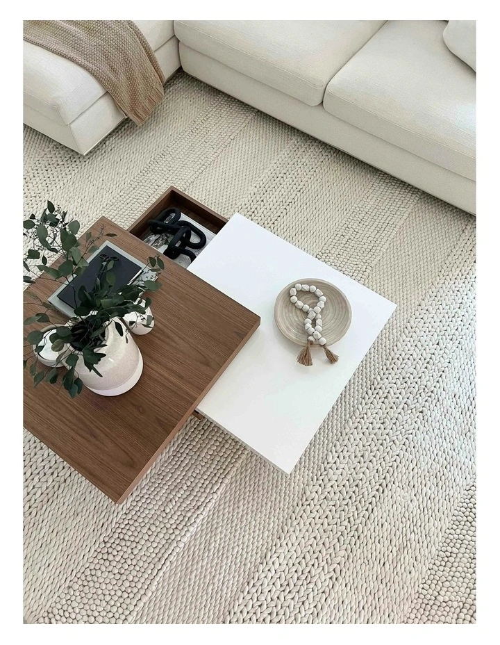 Miss Amara Fleur Braided And Looped Rug In Ivory | MYER