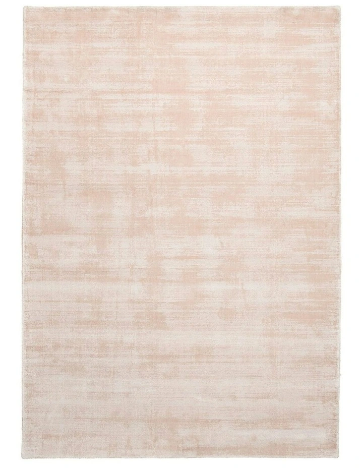 Miss Amara Lyla Distressed Viscose Rug in Blush Peach | MYER