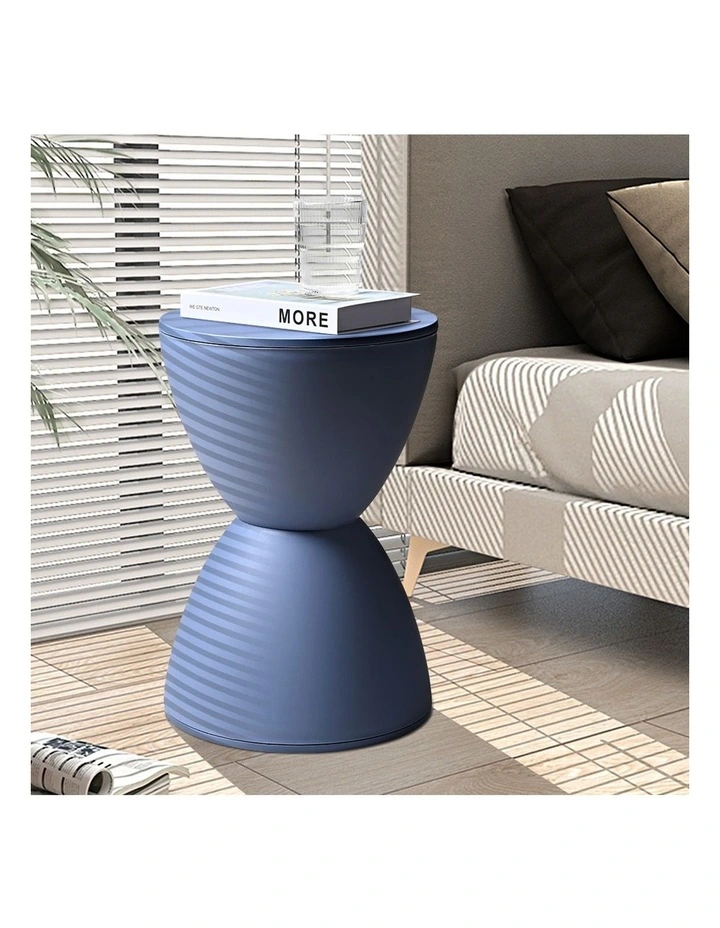 Furb Round Modern Hourglass Stool in Blue | MYER