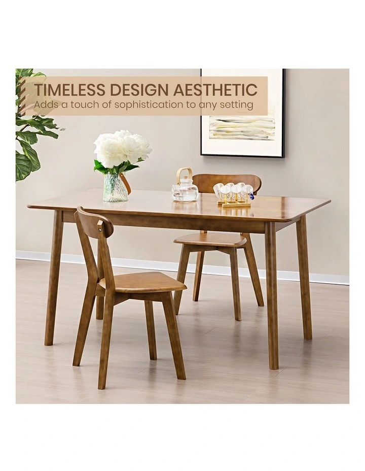 Furb Wooden Rectangle Kitchen Dining Table in Natural | MYER