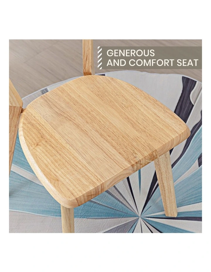 Furb Soild Wood Accent Kitchen Chairs Set of 2 in Natural | MYER