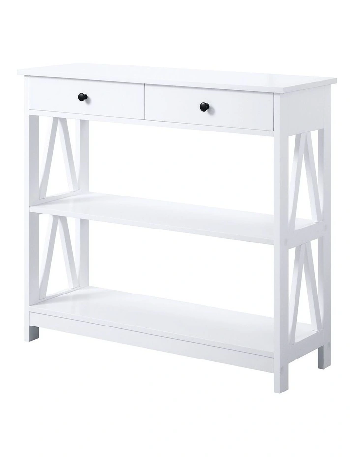 Sarantino Ezra Console Table in White | MYER