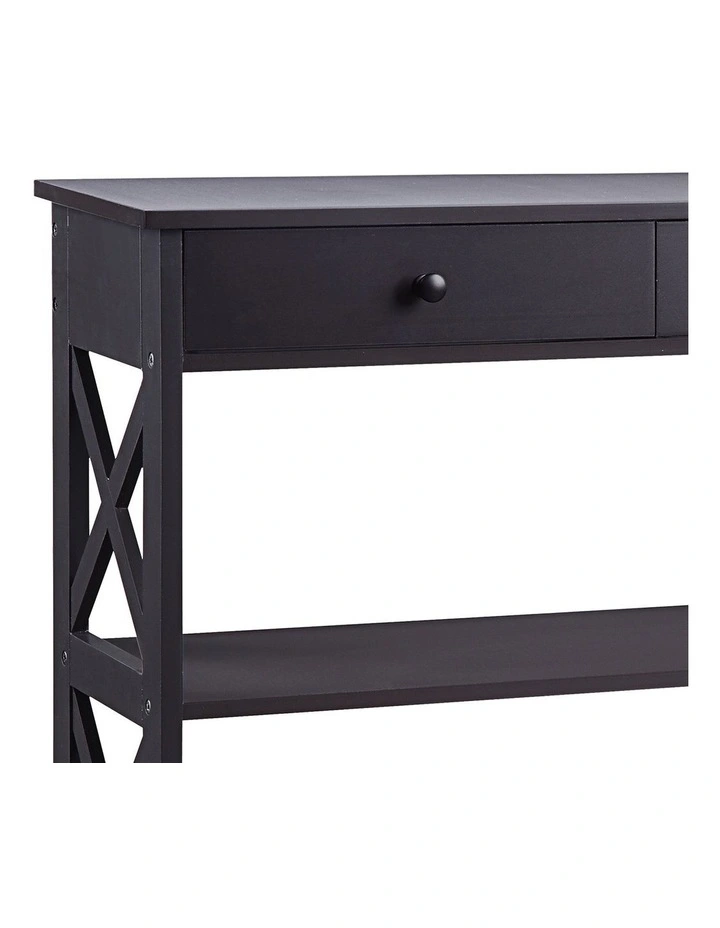 Sarantino Eloise Cross Console Table 3-Tier in Espresso | MYER