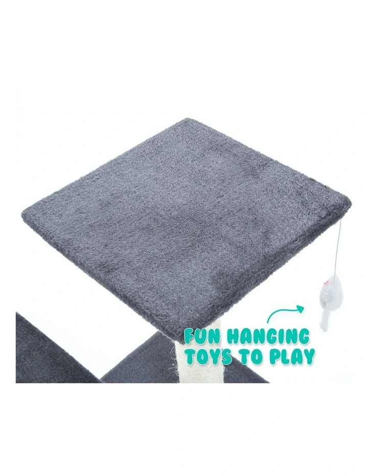 Paw Mate Multi Level Scratcher Mono Cat Tree 69cm in Grey | MYER