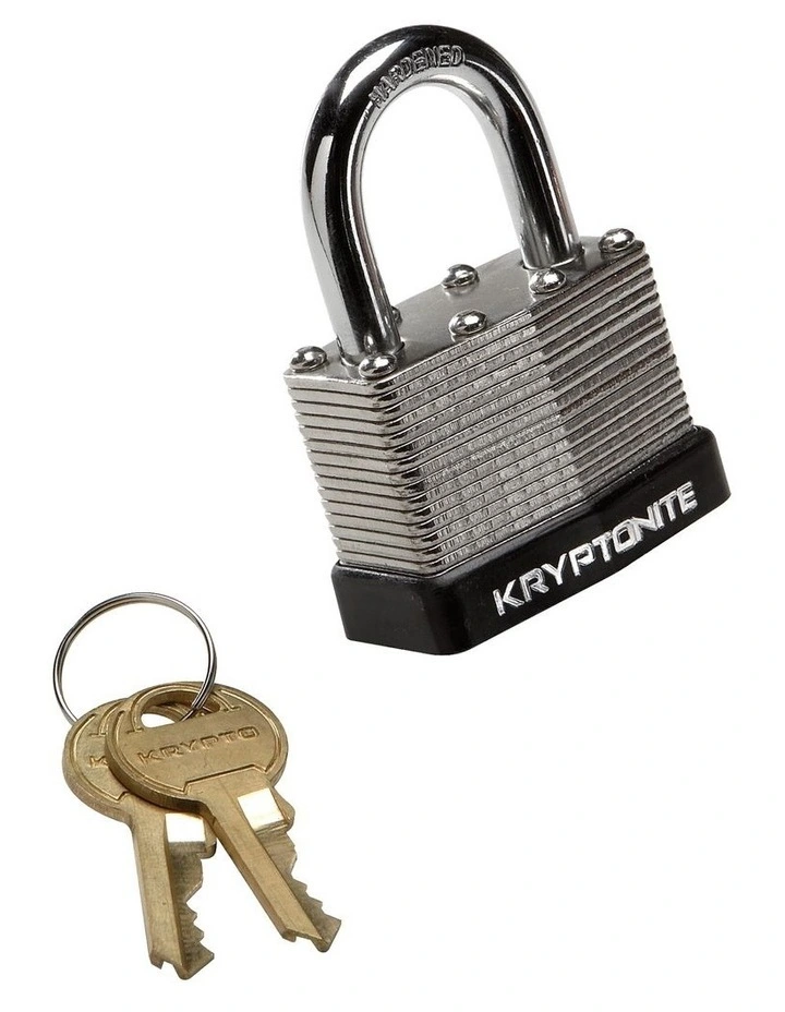 Kryptonite Laminated Steel Key Padlock 44mm (9US) in Silver | MYER