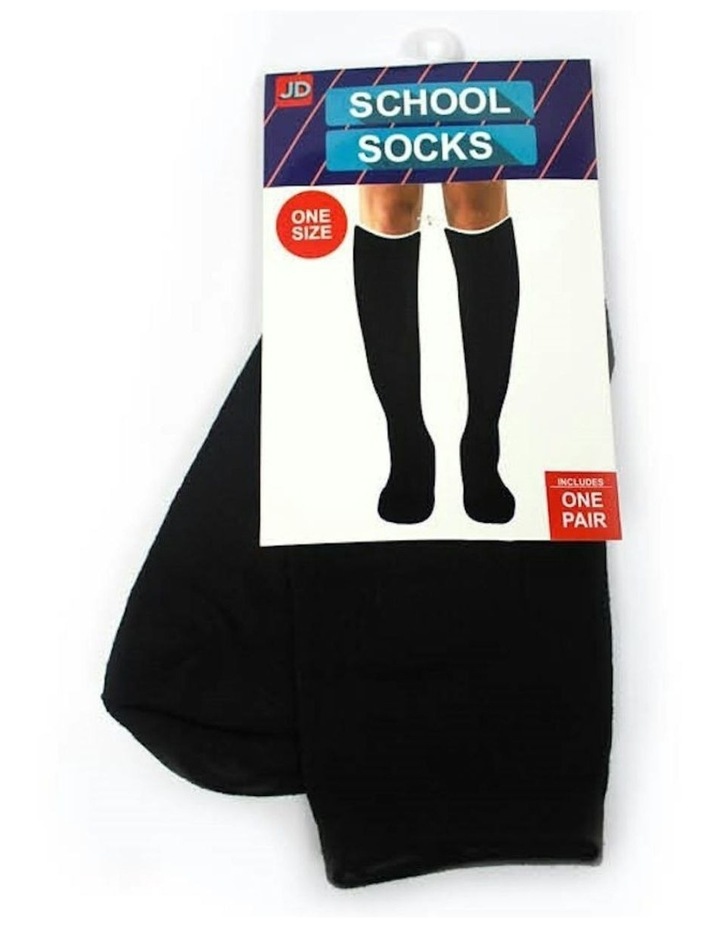 Boutique Retailer Cotton Plain Knee High School Socks 1 Pair in Black ...