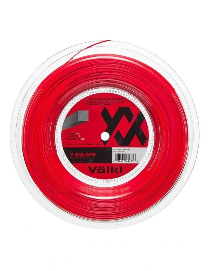 Volkl V-Square Tennis Racquet String Reel of 200m 16G in Lava | MYER