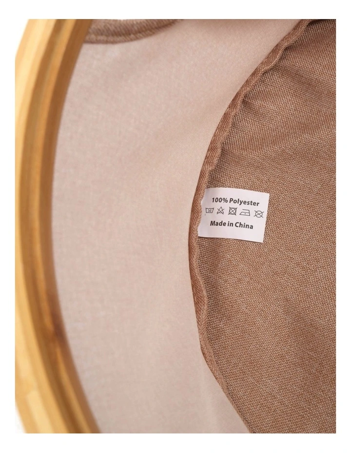 Sherwood Short Round Linen and Bamboo Laundry Hamper with Cover ...