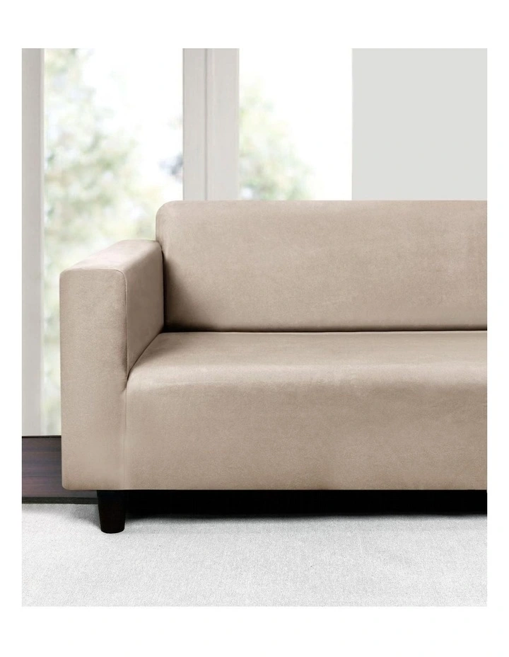 Sherwood Home 2 Seater Couch Sofa Cover in Cream | MYER