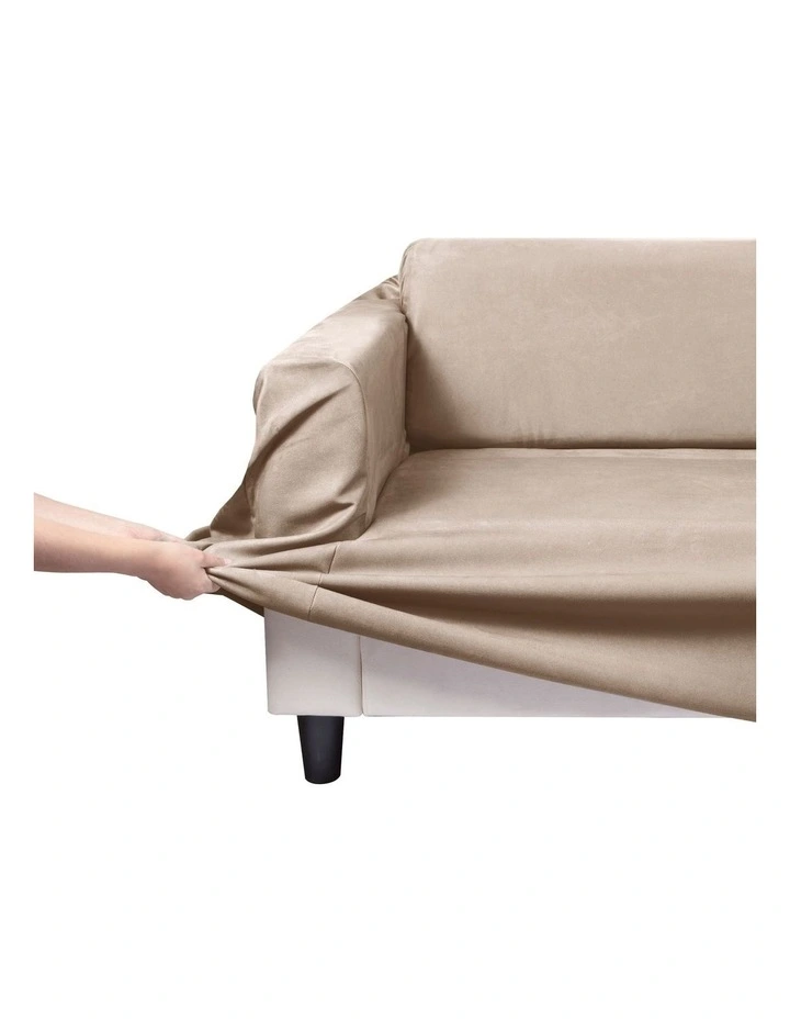 Sherwood Home 2 Seater Couch Sofa Cover in Cream | MYER