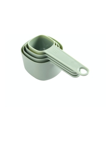 Gourmet Kitchen Modern Nesting Measuring Cup and Spoon Bundle in Green ...