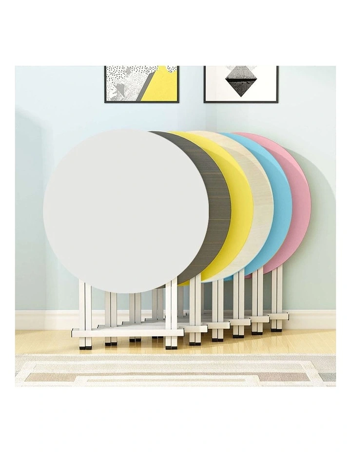 SOGA Portable Round Dining Table in White | MYER