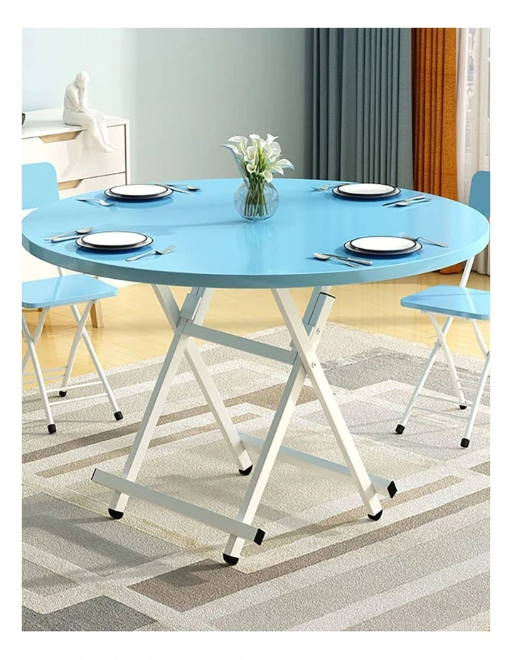 SOGA Portable Round Dining Table in Blue | MYER