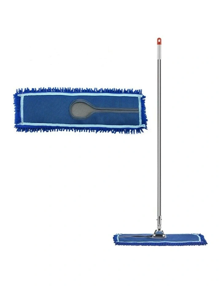 SOGA Flat Mop/Dust Pushing Set 100cm In Blue | MYER