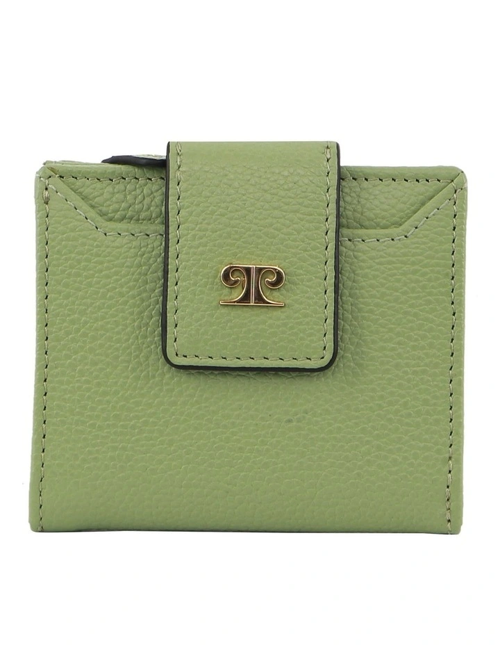 PIERRE CARDIN Leather Flip-Over Bi-Fold Wallet in Jade | MYER