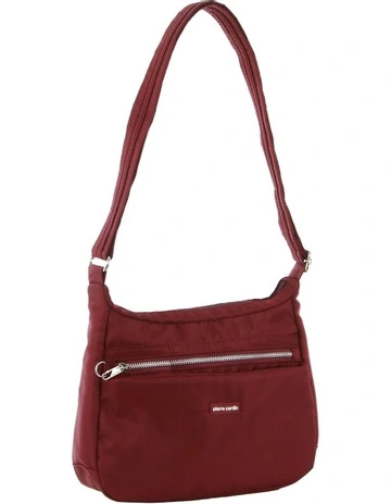 PIERRE CARDIN Anti Theft Cross Body Bag In Wine Red | MYER