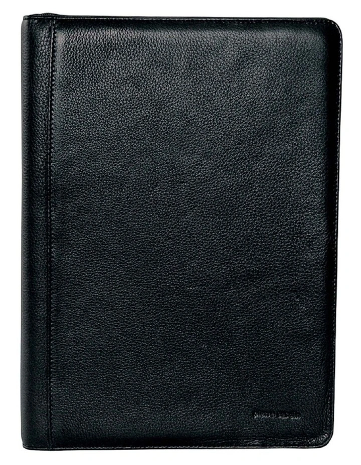 PIERRE CARDIN Leather A4 Business Compendium/Folio in Black | MYER