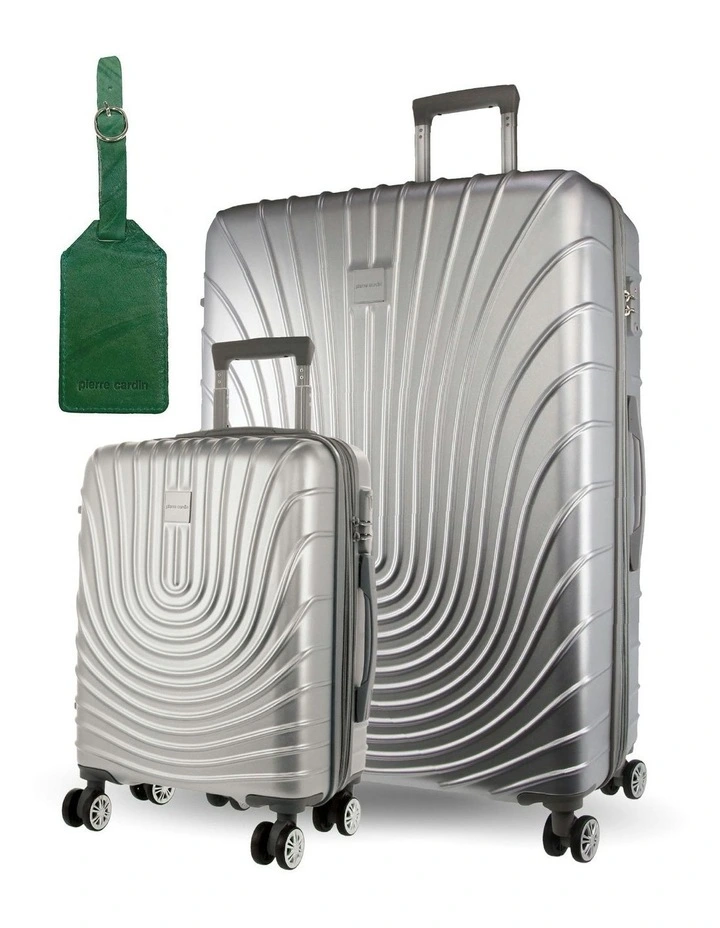 PIERRE CARDIN Pierre Cardin Palais Hard Shell Large and Cabin + Luggage ...