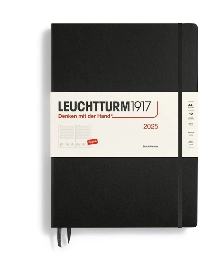 LEUCHTTURM1917 Master (A4+) Hardcover Daily Planner 2025 in Black | MYER