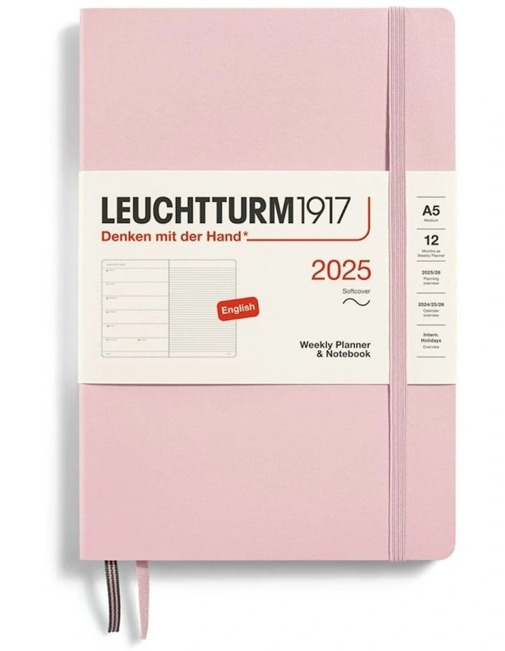 LEUCHTTURM1917 Medium (A5) Weekly Planner Softcover Notebook 2025 in ...