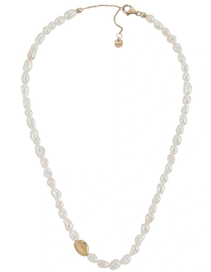 Skagen SKJ1824710 Agnethe Pearl Necklace in Gold | MYER
