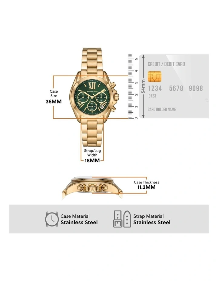 Michael Kors Bradshaw Chronograph MK7257 Watch in Gold | MYER