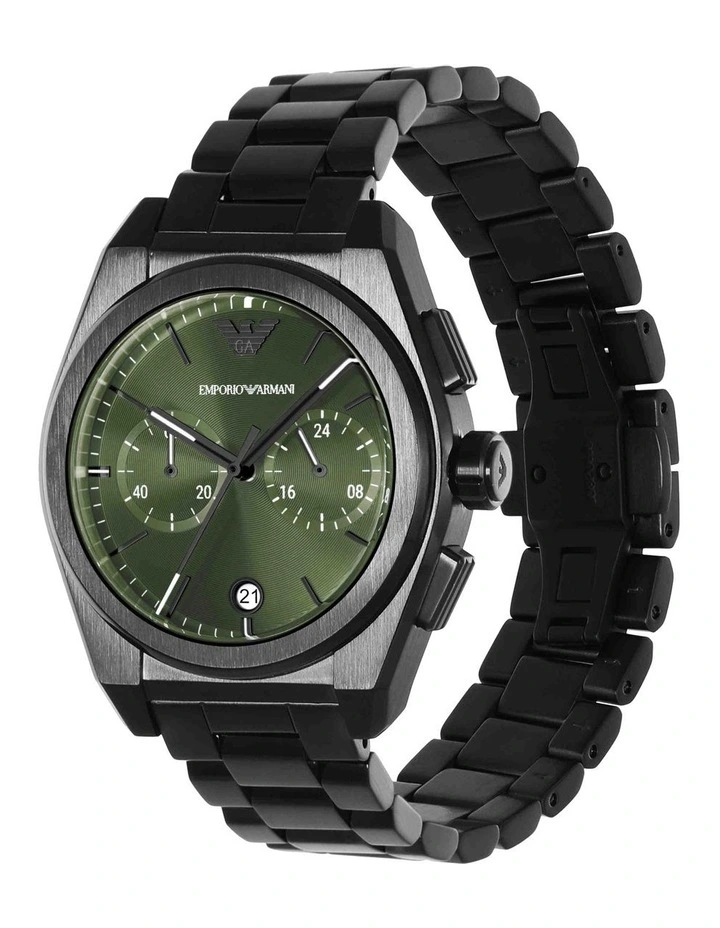 Emporio Armani Chronograph Watch AR11562 in Black | MYER