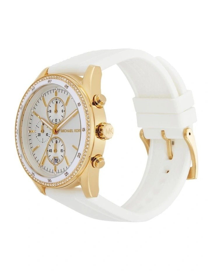 Michael Kors Hadyn Chronograph Watch MK7484 in White | MYER