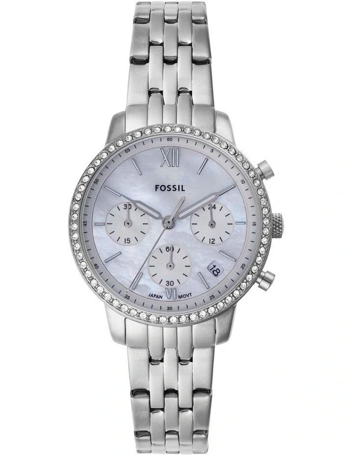 Fossil Neutra Chronograph ES5357 Watch in Silver | MYER