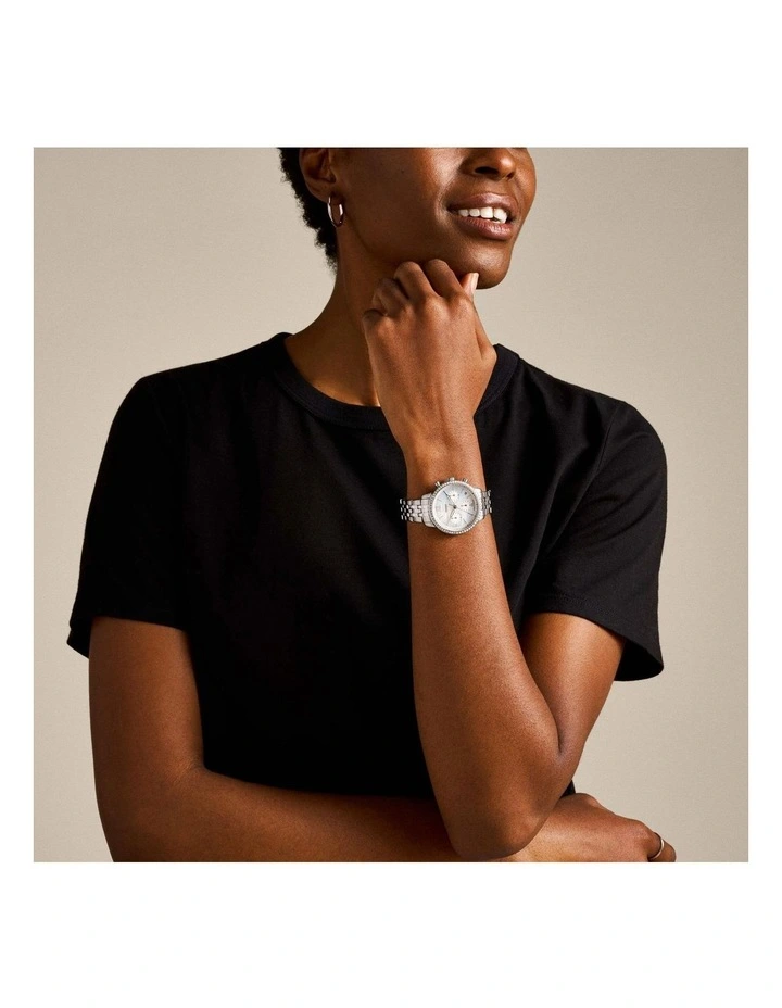 Fossil Neutra Chronograph ES5357 Watch in Silver | MYER