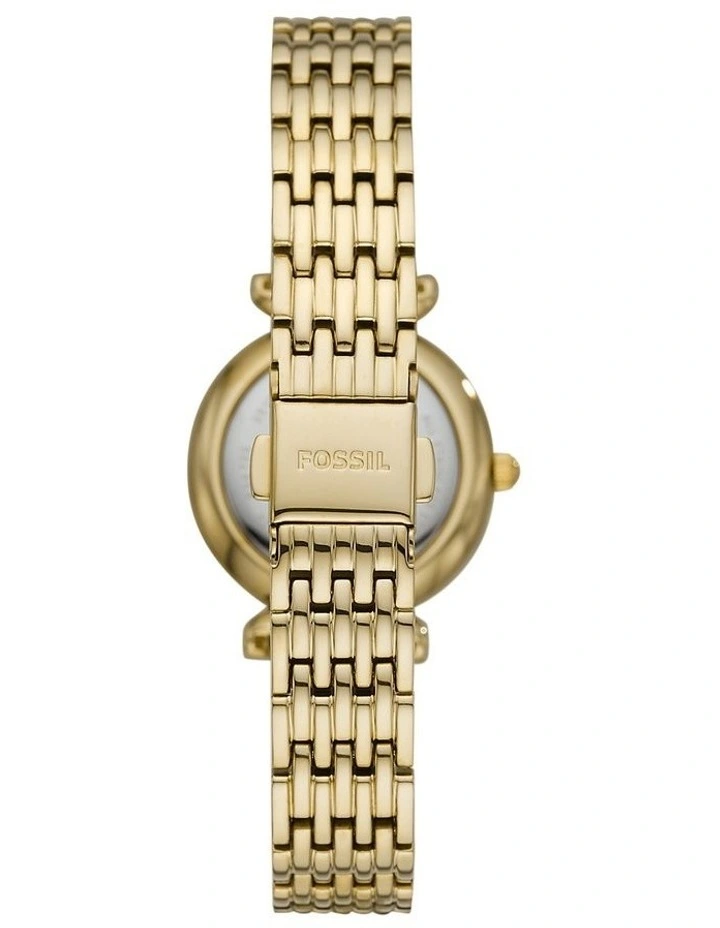 Fossil Carlie Mini Gold-Tone Analogue Watch | MYER