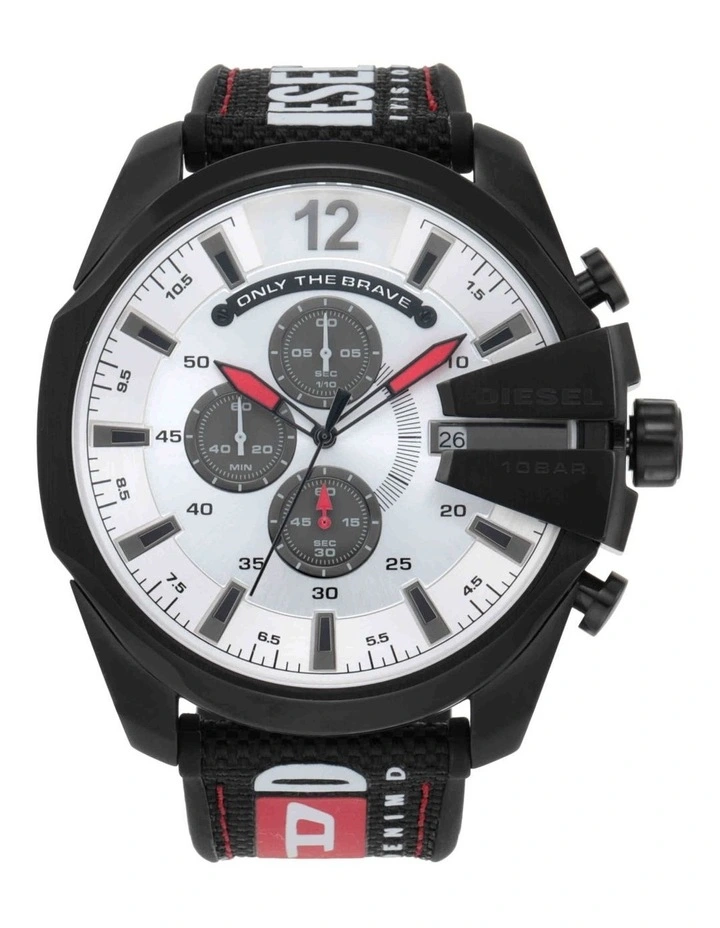 Diesel Mega Chief Chronograph Watch in Black | MYER