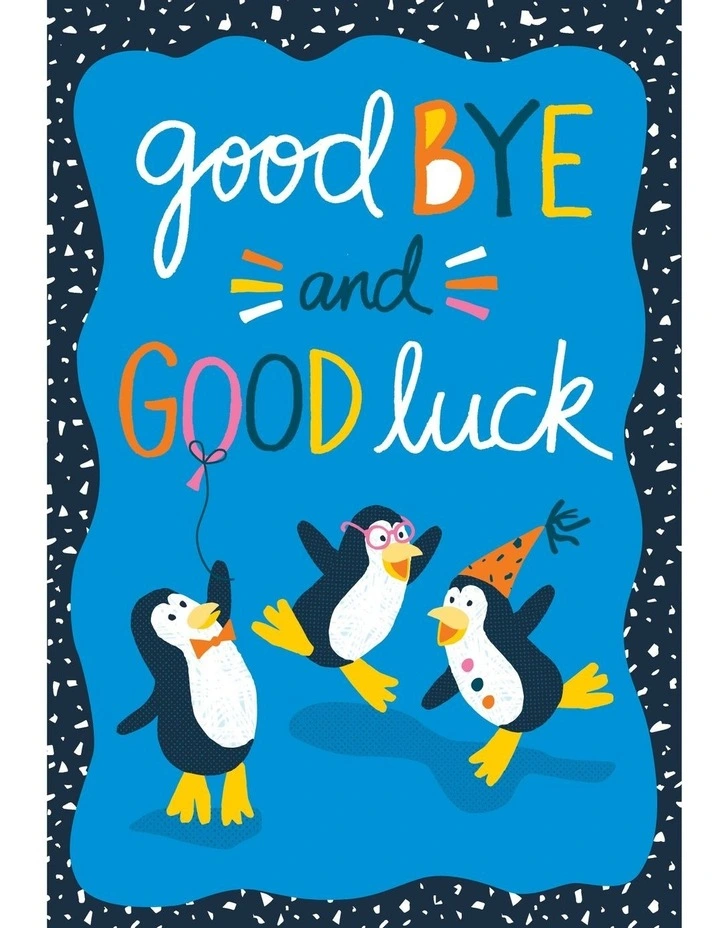 Simson Large Card Goodbye And Goodluck, Penguins | MYER