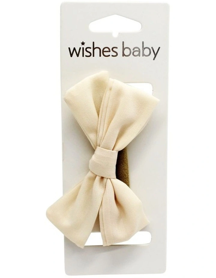Wishes Basic Cotton Bow in Cream | MYER