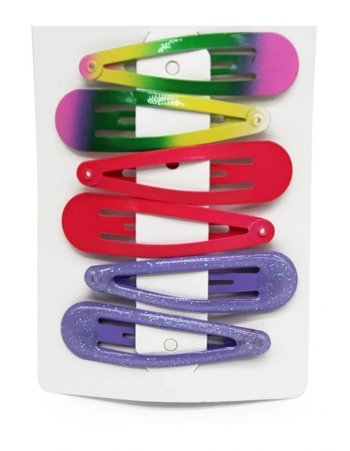 Wishes Snap Clip 6 Pack in Ombre | MYER
